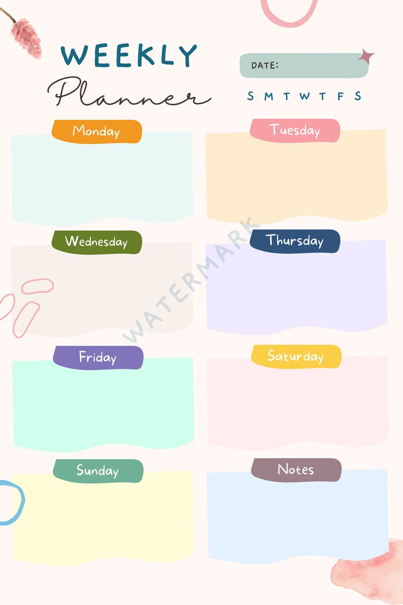 Printable Daily Weekly Monthly Planner Habit Tracker A4 - Etsy Canada