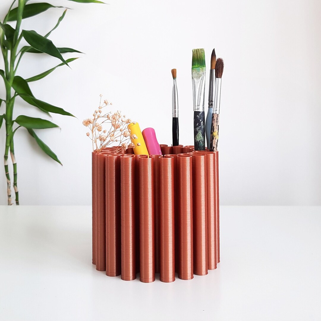 Helis Pen & Brush Holder: Modern Desk Organizer - Etsy