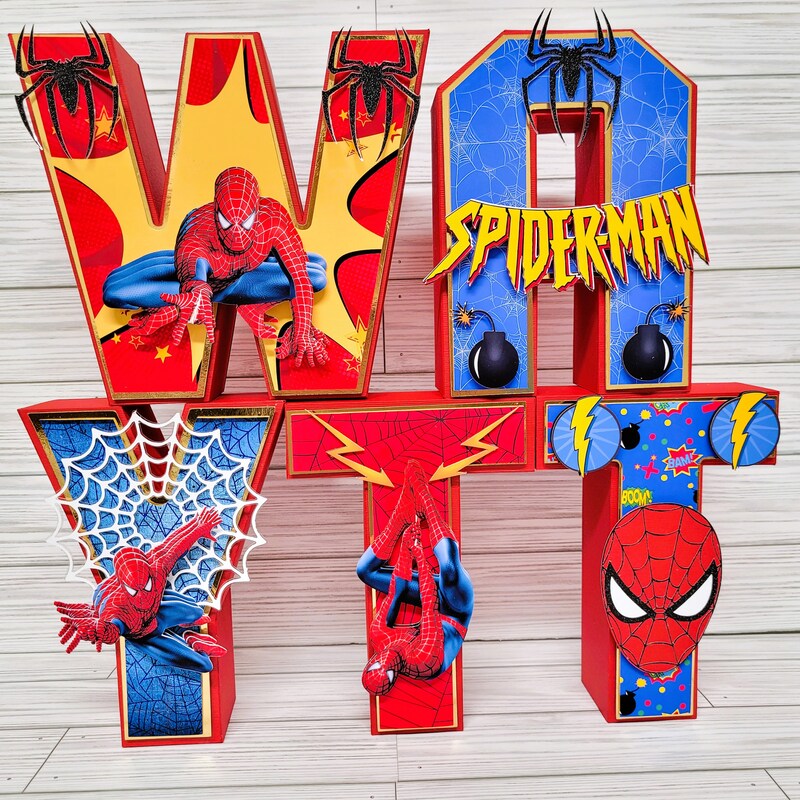 Spiderman Letters - Etsy
