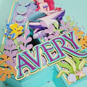 Little Mermaid 3D Number Little Mermaid Party Decoration Little Mermaid ...