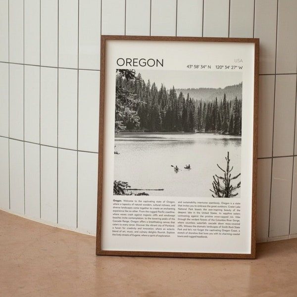 Oregon Print - Etsy