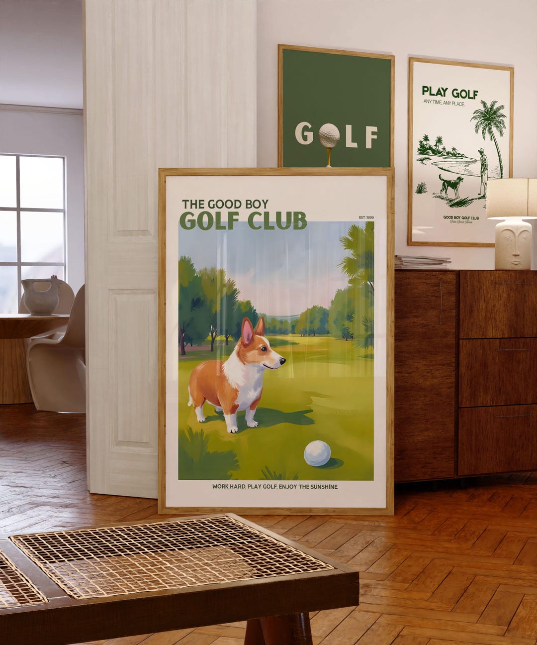 Corgi Golf Art Print – the Good Boy Golf Club Oil Painting Style, Funny ...