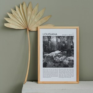 Louisiana Black and White Digital Print, LA Vintage Wall Art, Retro ...