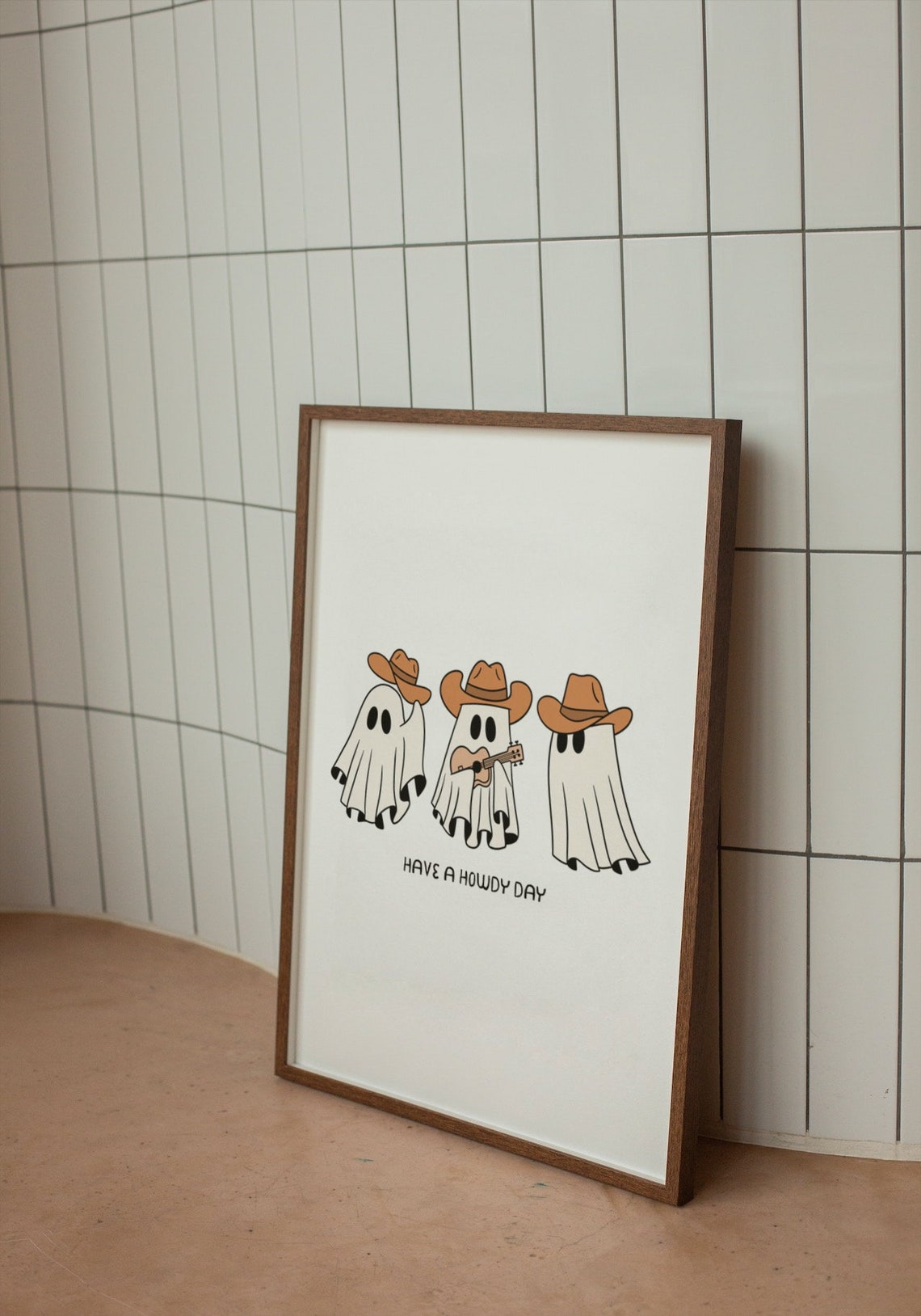 Cowboy Ghosts Print, Halloween Decor, Autumn, Fall Decor, Coastal ...