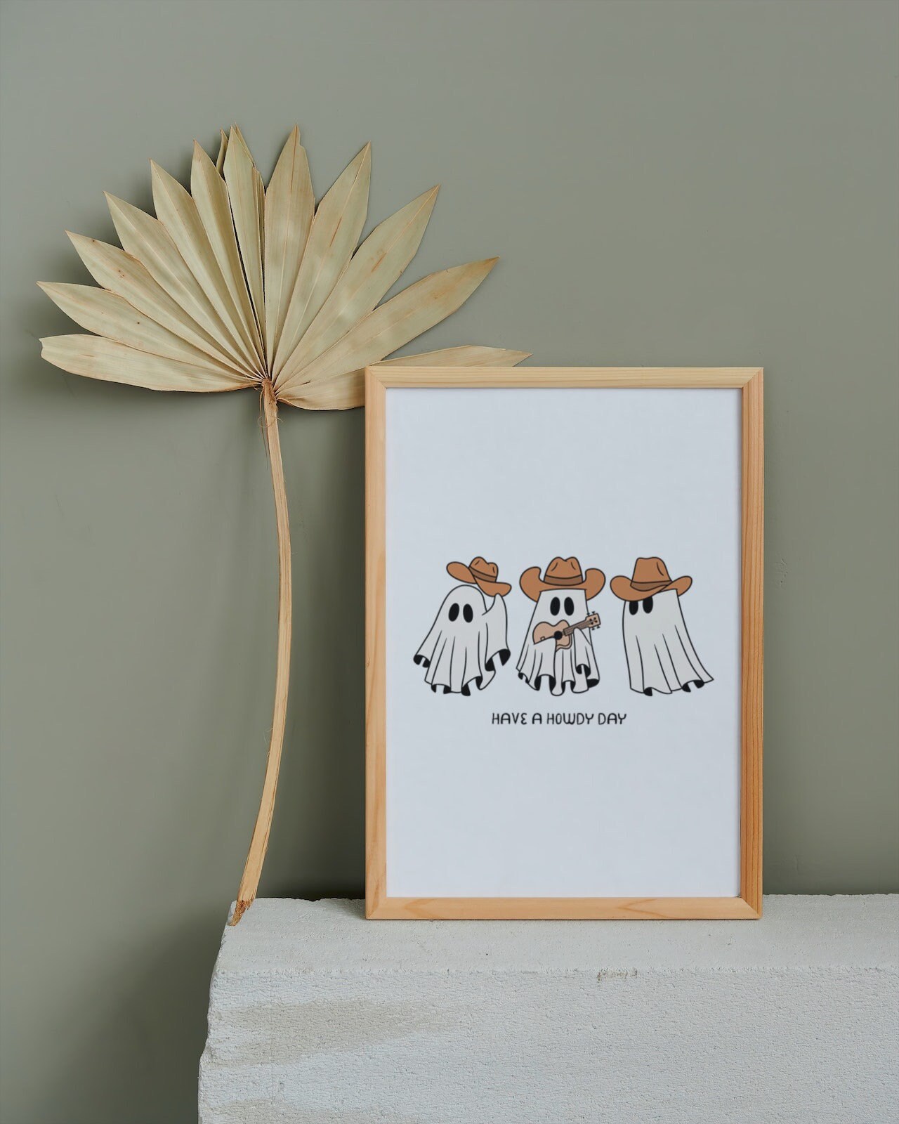 Cowboy Ghosts Print, Halloween Decor, Autumn, Fall Decor, Coastal ...