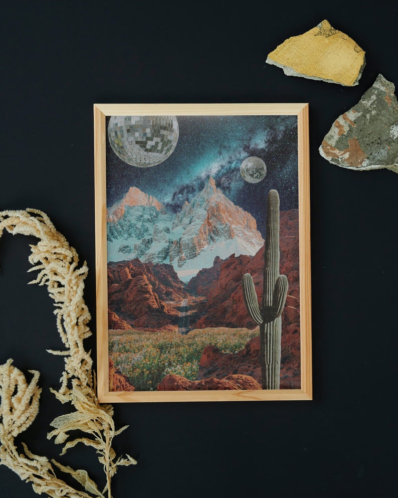 Retro Collage Art Print Digital Download Handmade Collage - Etsy