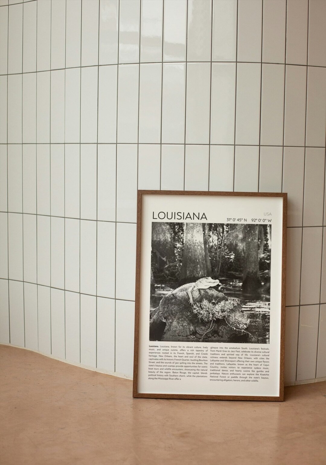 Louisiana Black and White Digital Print, LA Vintage Wall Art, Retro ...