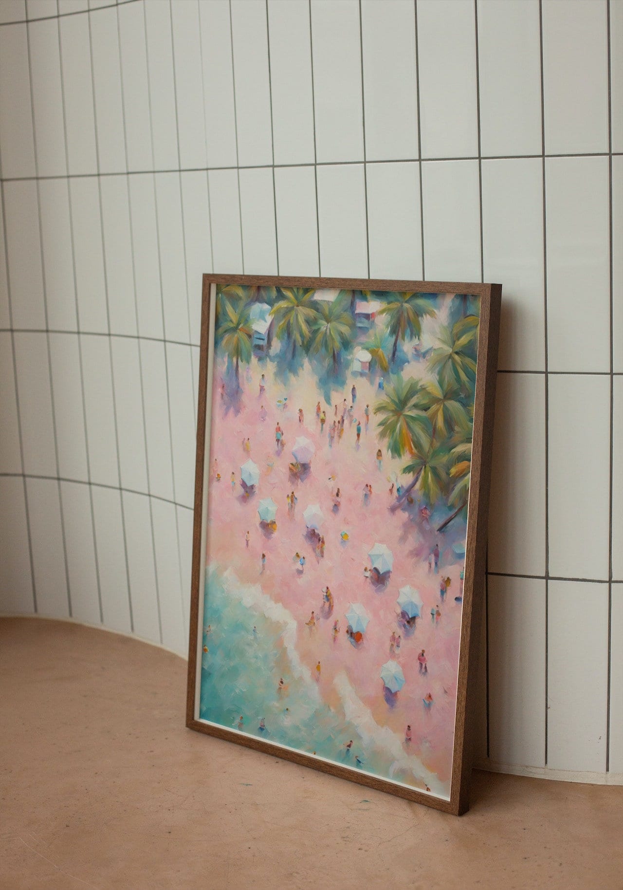 Pink Sand Beach Print, Beach House Decor, Pink Posters, Impasto ...