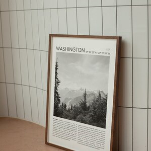 Washington Black and White Digital Print, Vintage Wall Art, Travel ...