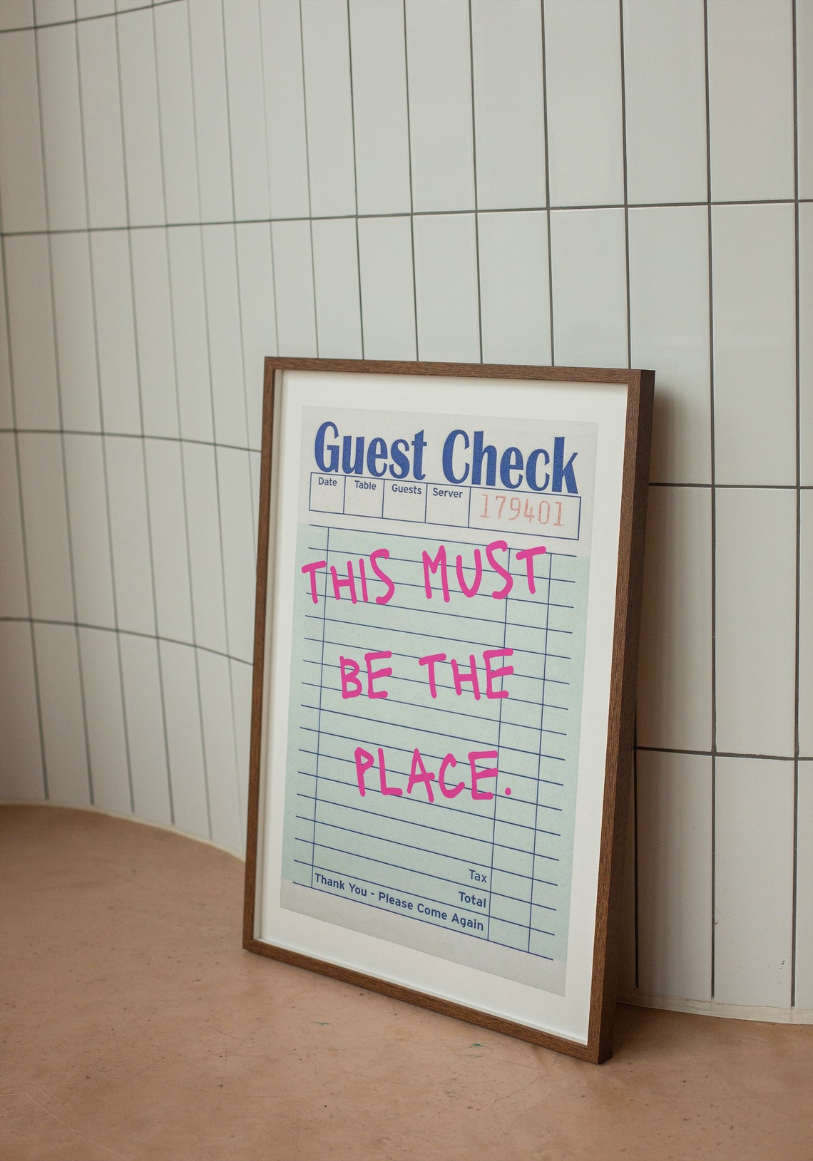 This Must Be the Place Print, Guest Check Wall Art (digital Download ...