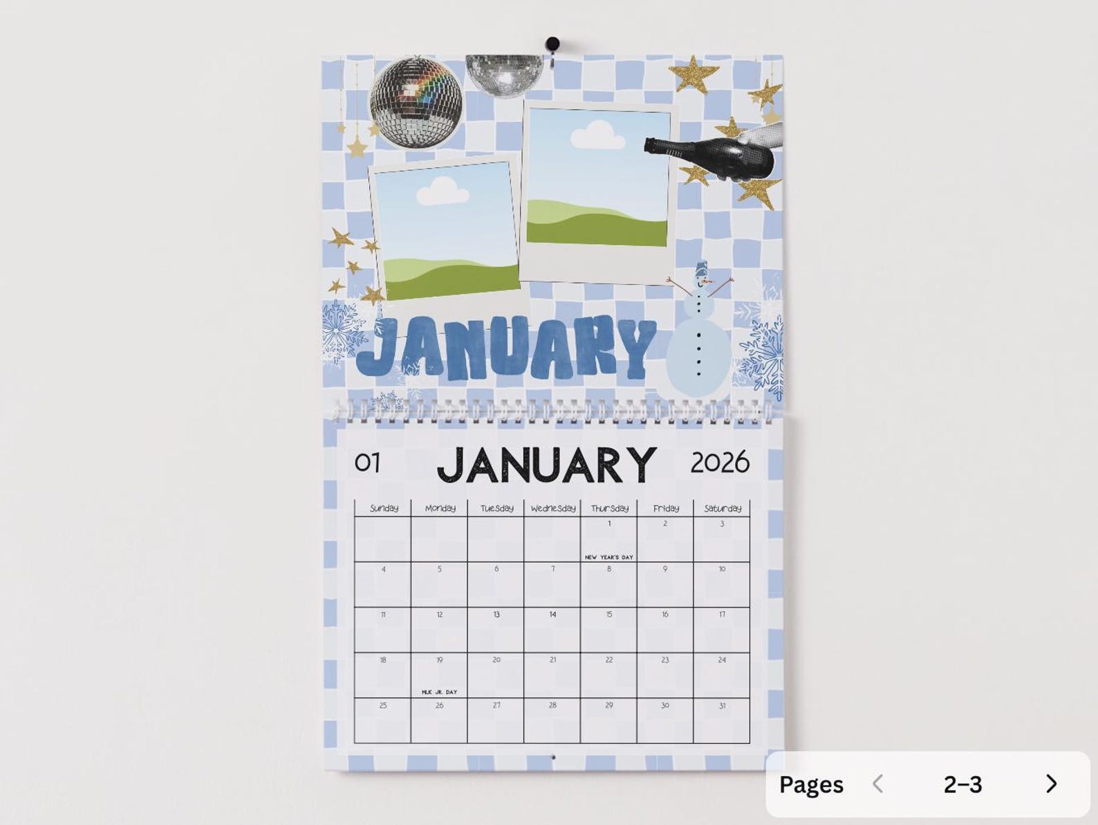 2026 Custom Calendar Template – DIY Canva Design (digital Download) - Etsy