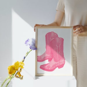 Cowgirl Pink Prints Set of 2, Pink Posters, Gallery Wall Art Decor ...
