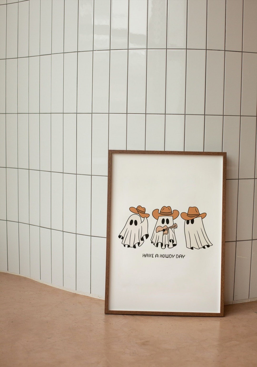 Cowboy Ghosts Print, Halloween Decor, Autumn, Fall Decor, Coastal ...