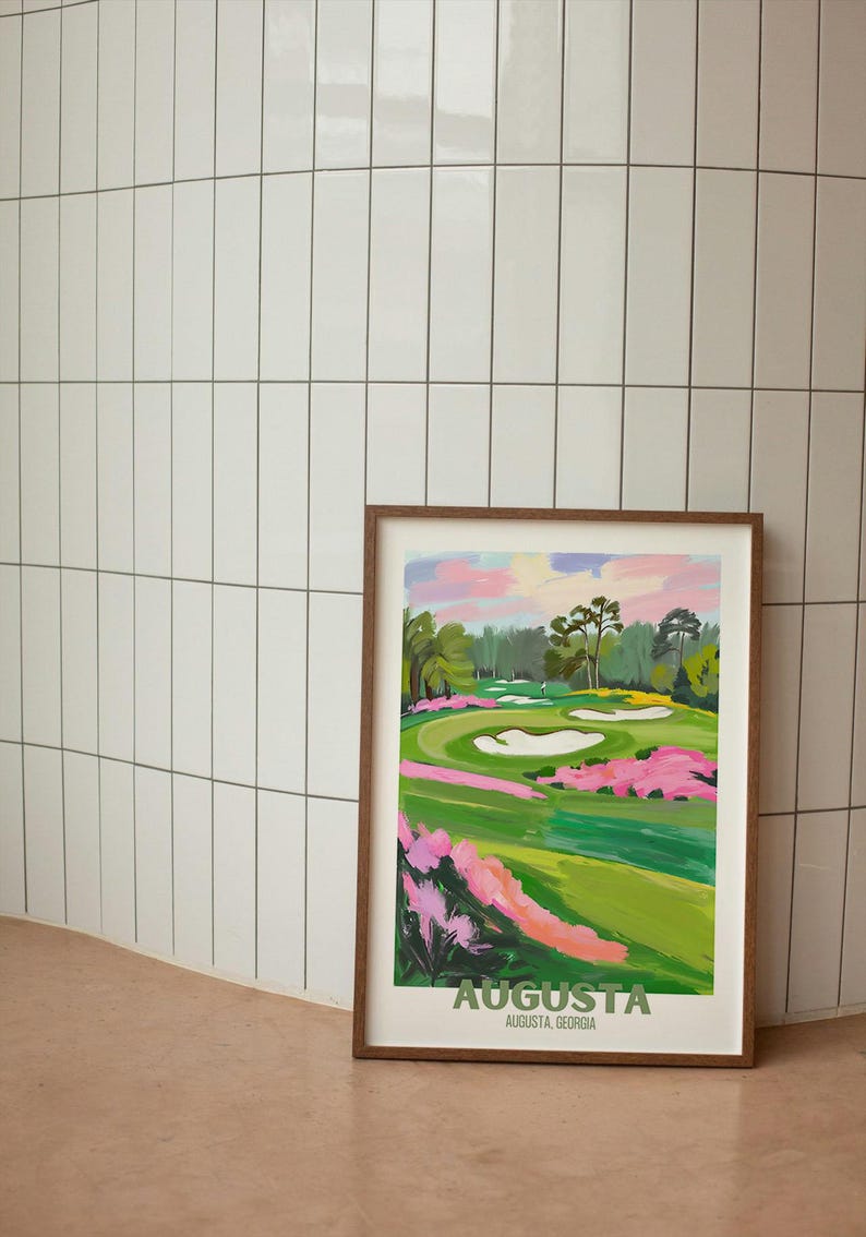 Augusta National Golf Course Print: Impasto Style Wall Art (digital ...