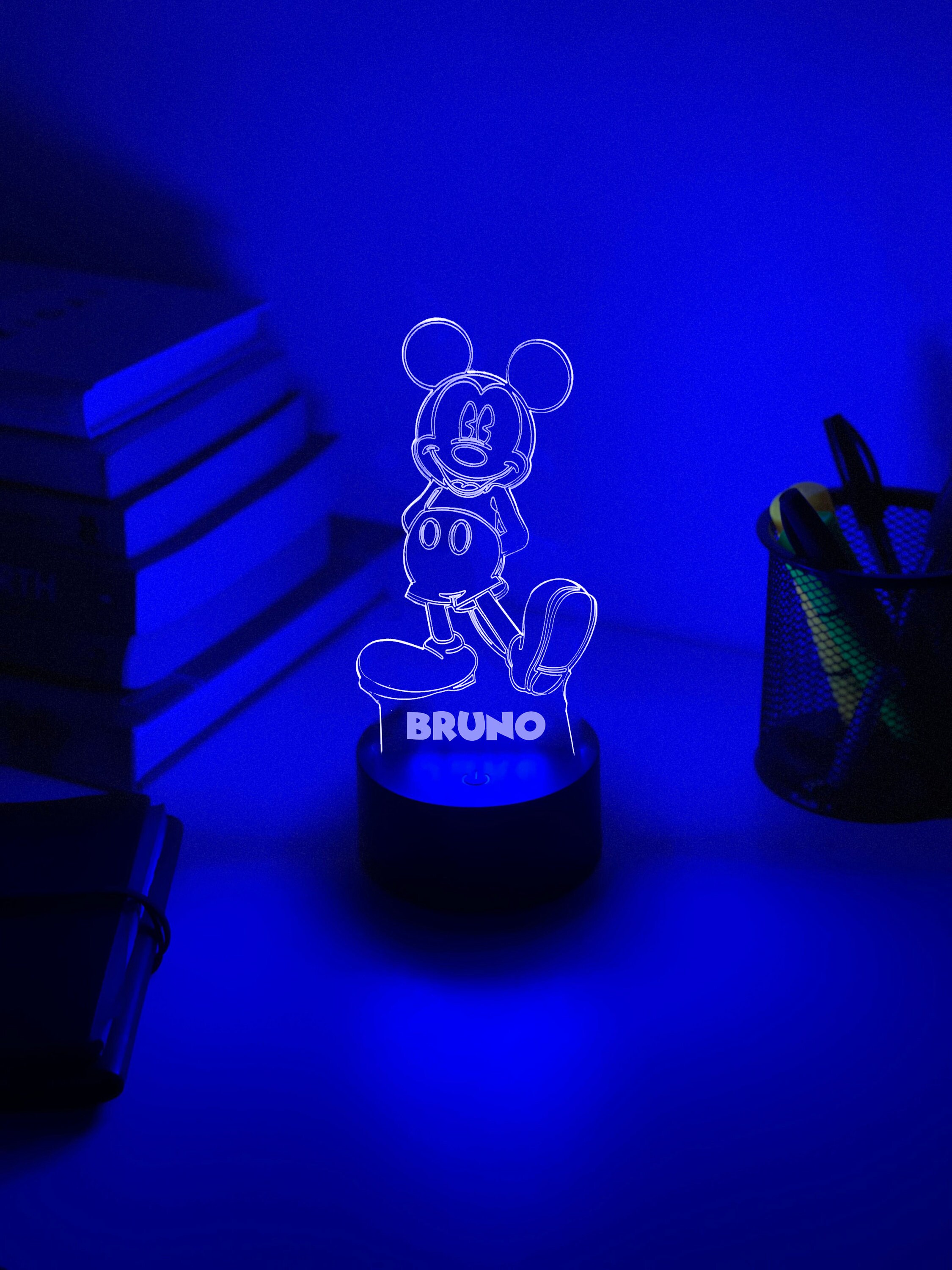 Personalised Mickey Mouse 3D Night Light Gift for Kids - Etsy