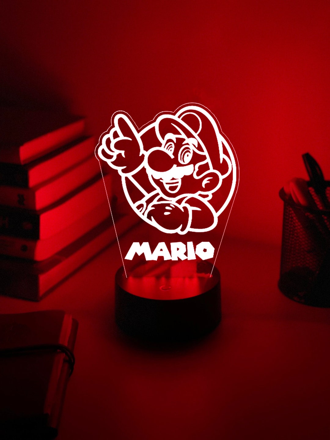 Personalised SUPER MARIO 3D Night Light | Gift for Kids | Personalised ...