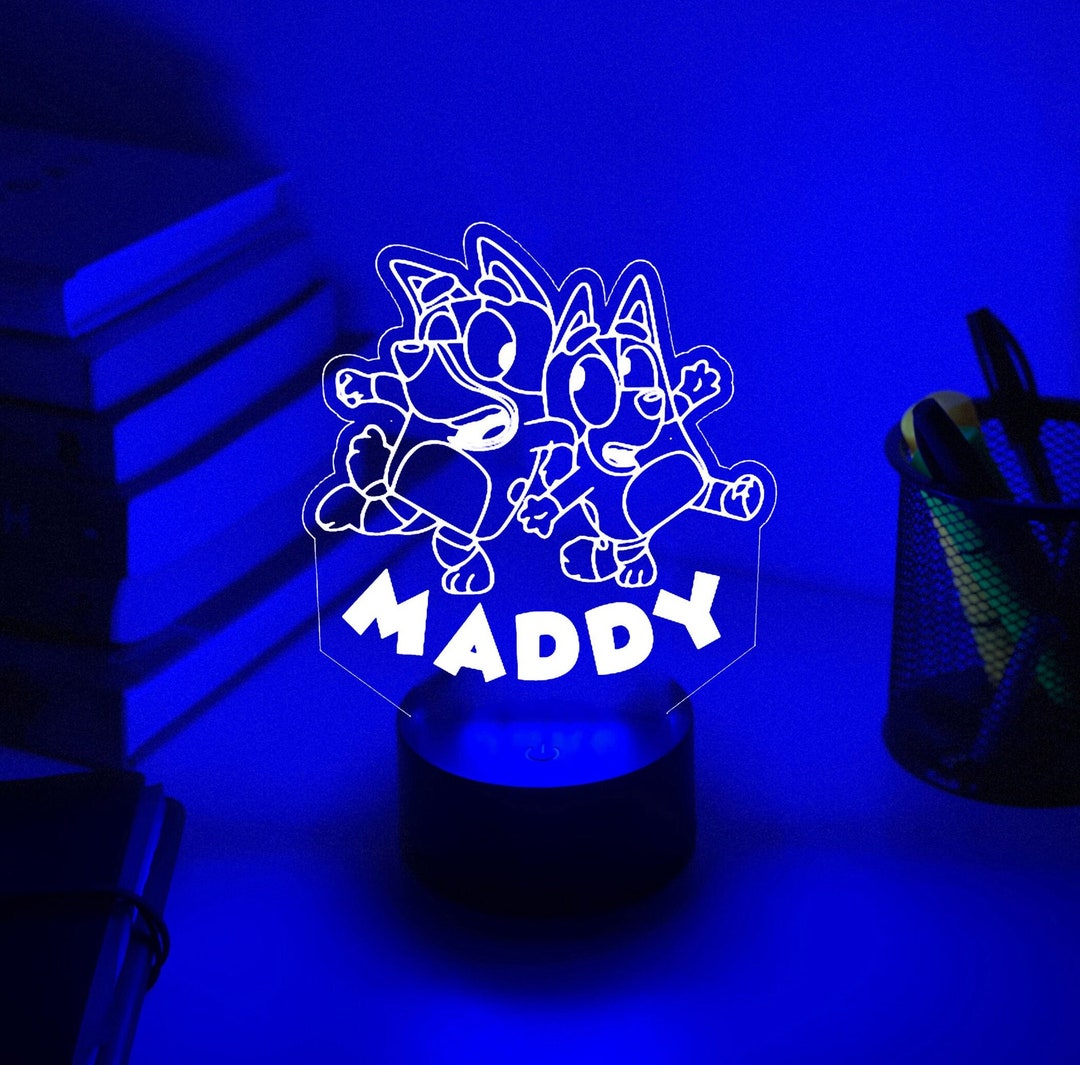 Personalised BLUEY 3D Night Light | Bluey Gifts | Gift for Kids ...