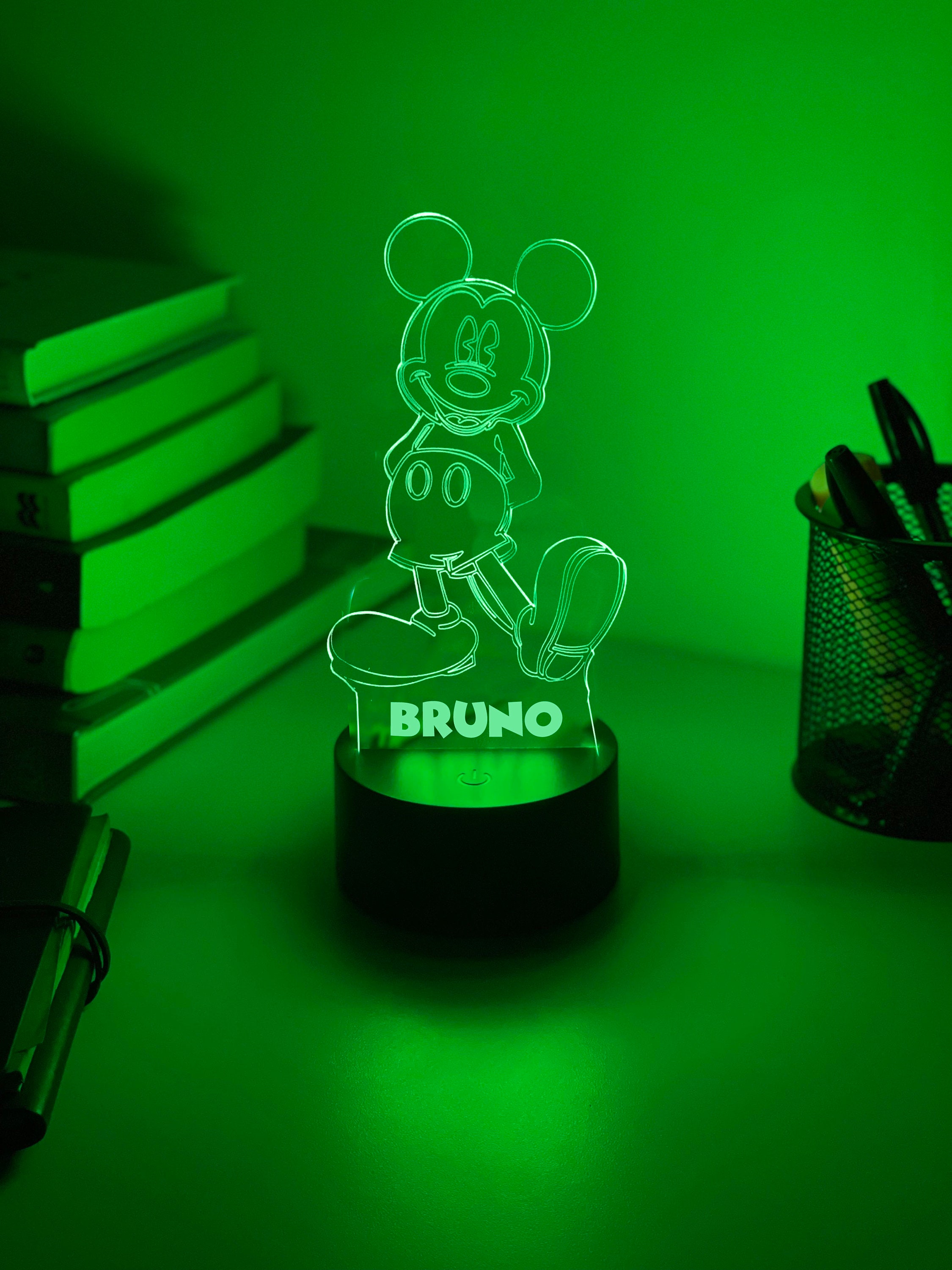 Personalised Mickey Mouse 3D Night Light Gift for Kids - Etsy
