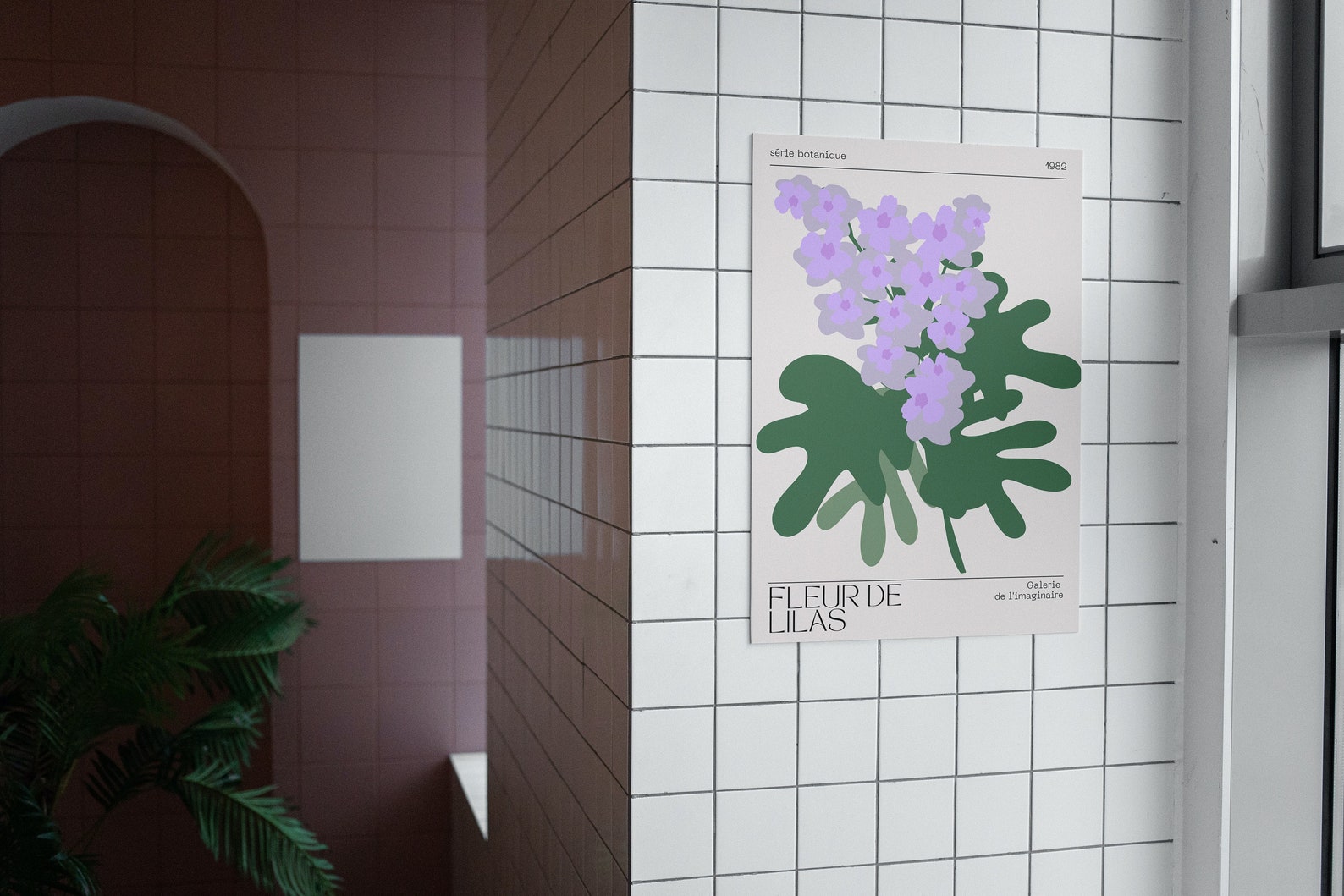 FLEUR DE LILAS Poster Colorful Lilac Print Abstract Floral Print ...