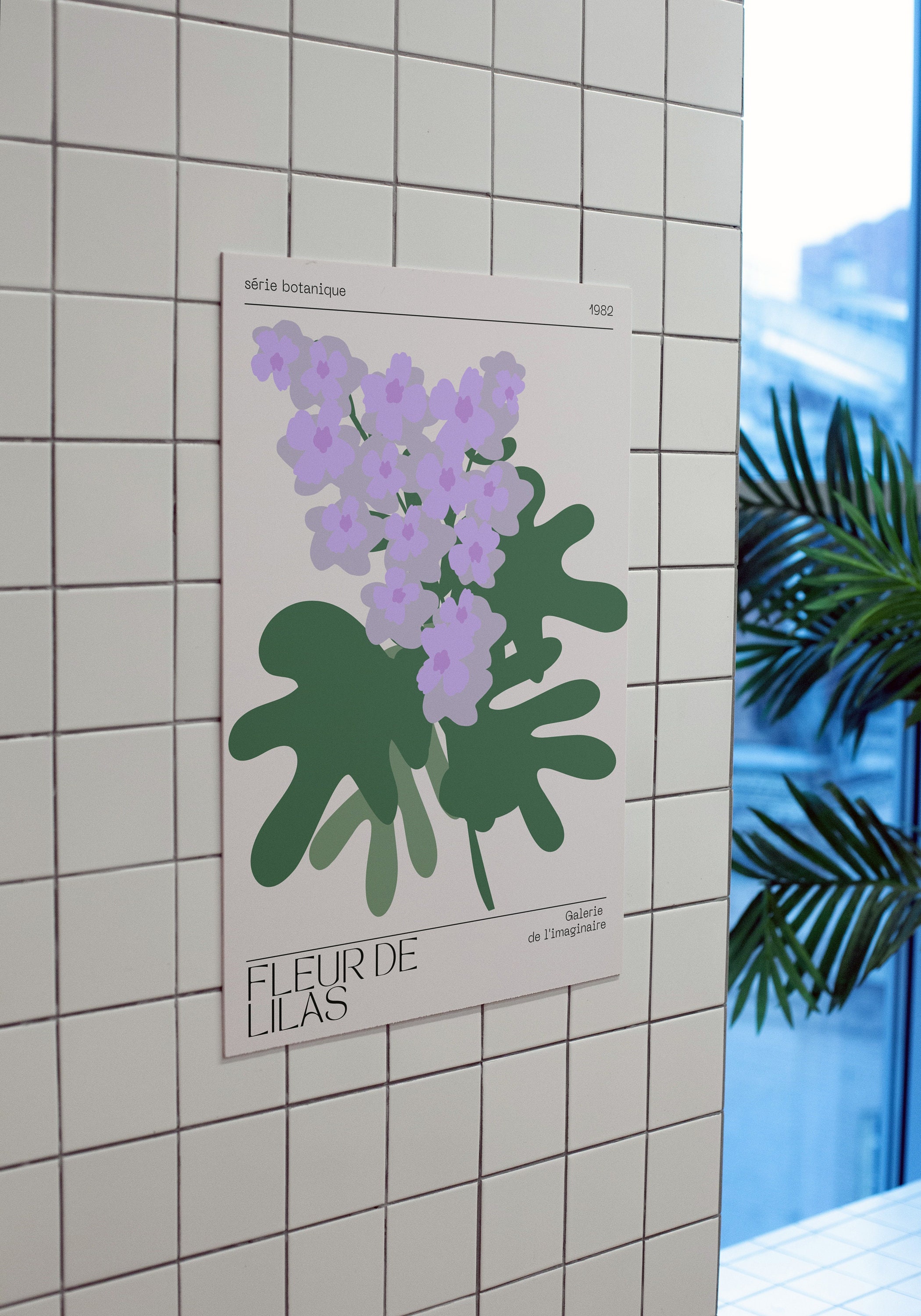 FLEUR DE LILAS Poster Colorful Lilac Print Abstract Floral Print ...