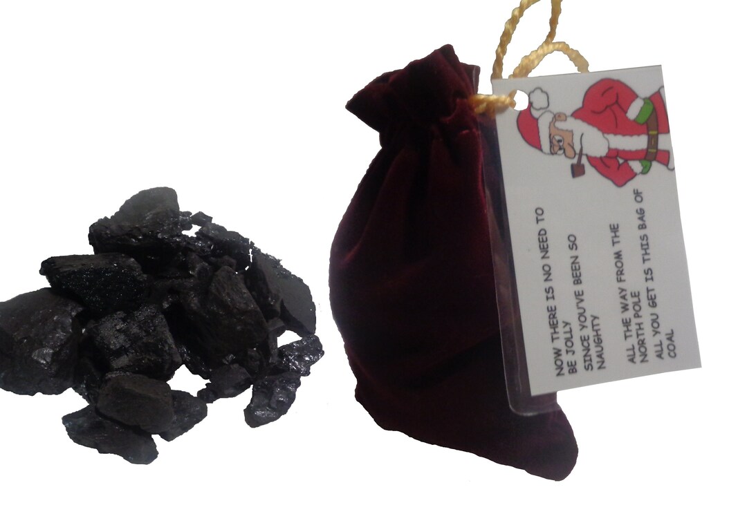Christmas Velvet Bag of Coal Gag Gift by ENDLESS TOYS - Etsy