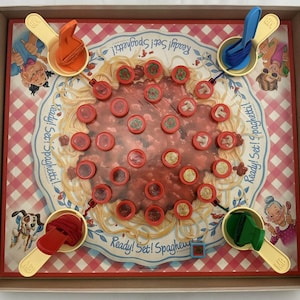 1989 Ready! Set! Spaghetti! Game by Milton Bradley Complete in Great ...