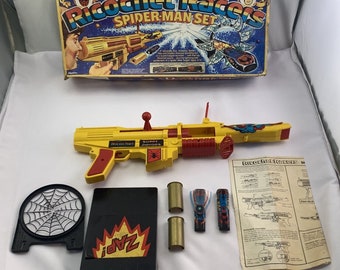 1975 Ricochet Racers Spider Man Set W/ Captain America, Working ...
