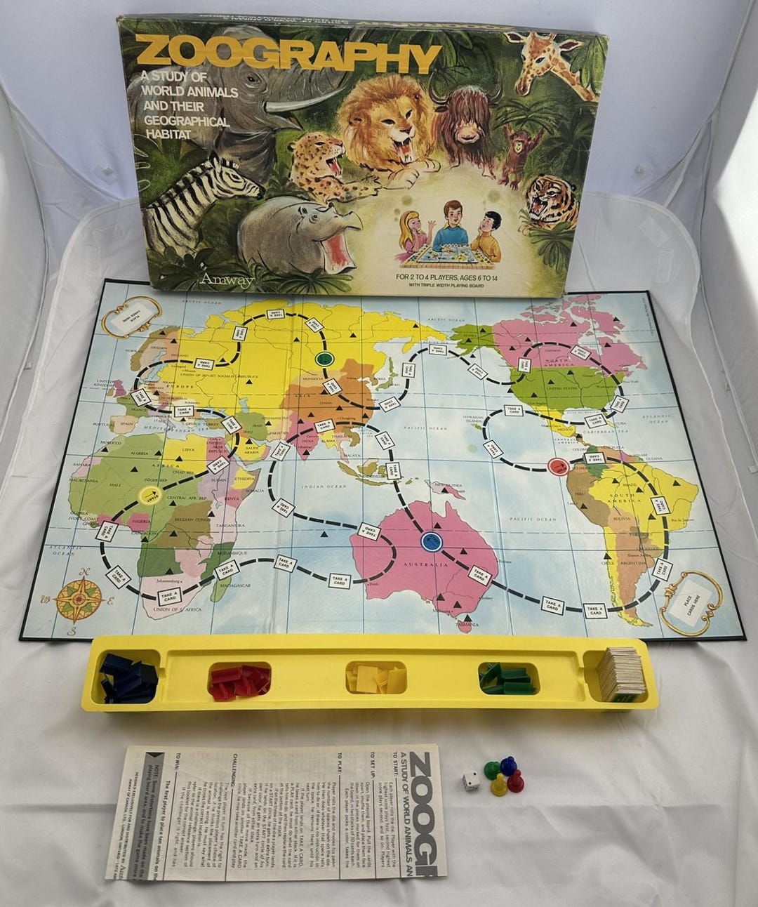 1972 Zoography Board Game by Amway Complete in Good Condition FREE ...
