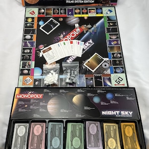 Night Sky Solar System Monopoly Complete in Great Condition FREE ...
