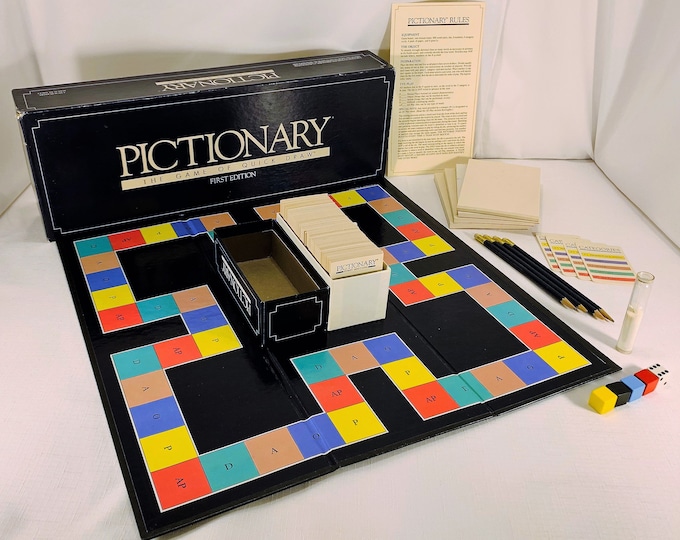 Pictionary Board Game the Game of Quick Draw 1985 All Original and ...