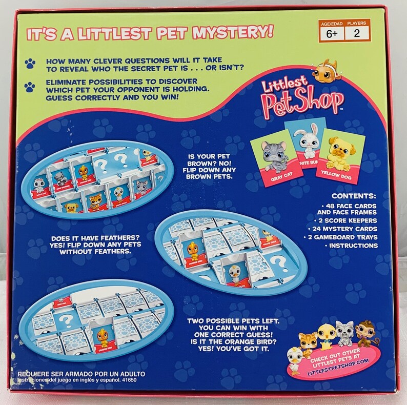 Littlest Pet Shop Guess Who Game by Hasbro Complete in Great - Etsy