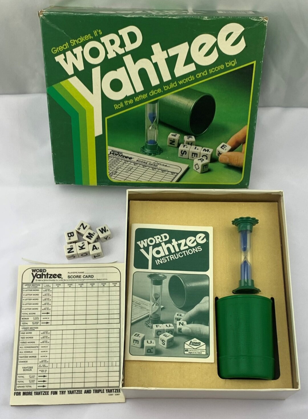 1982 Word Yahtzee Game by Milton Bradley Complete in Good Condition ...