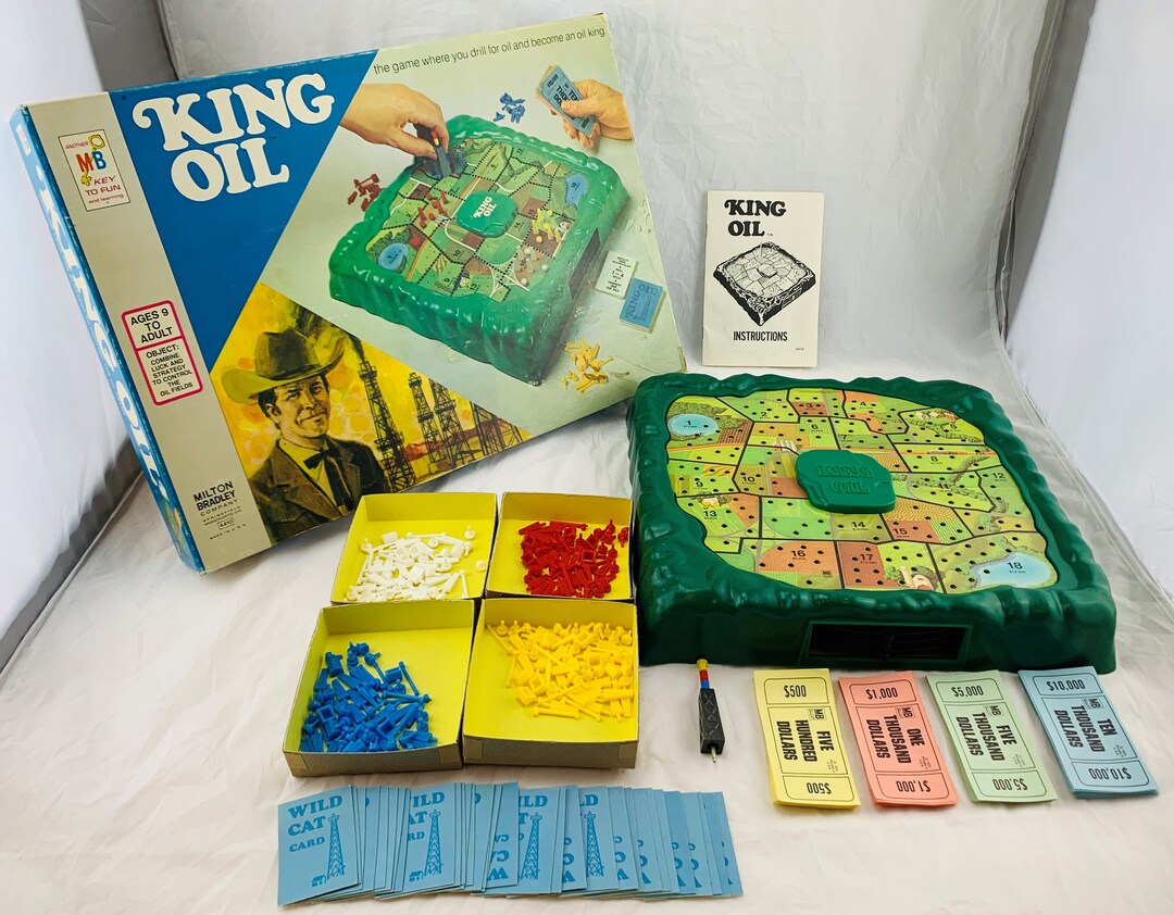 1974 King Oil Game by Milton Bradley Complete in Great - Etsy