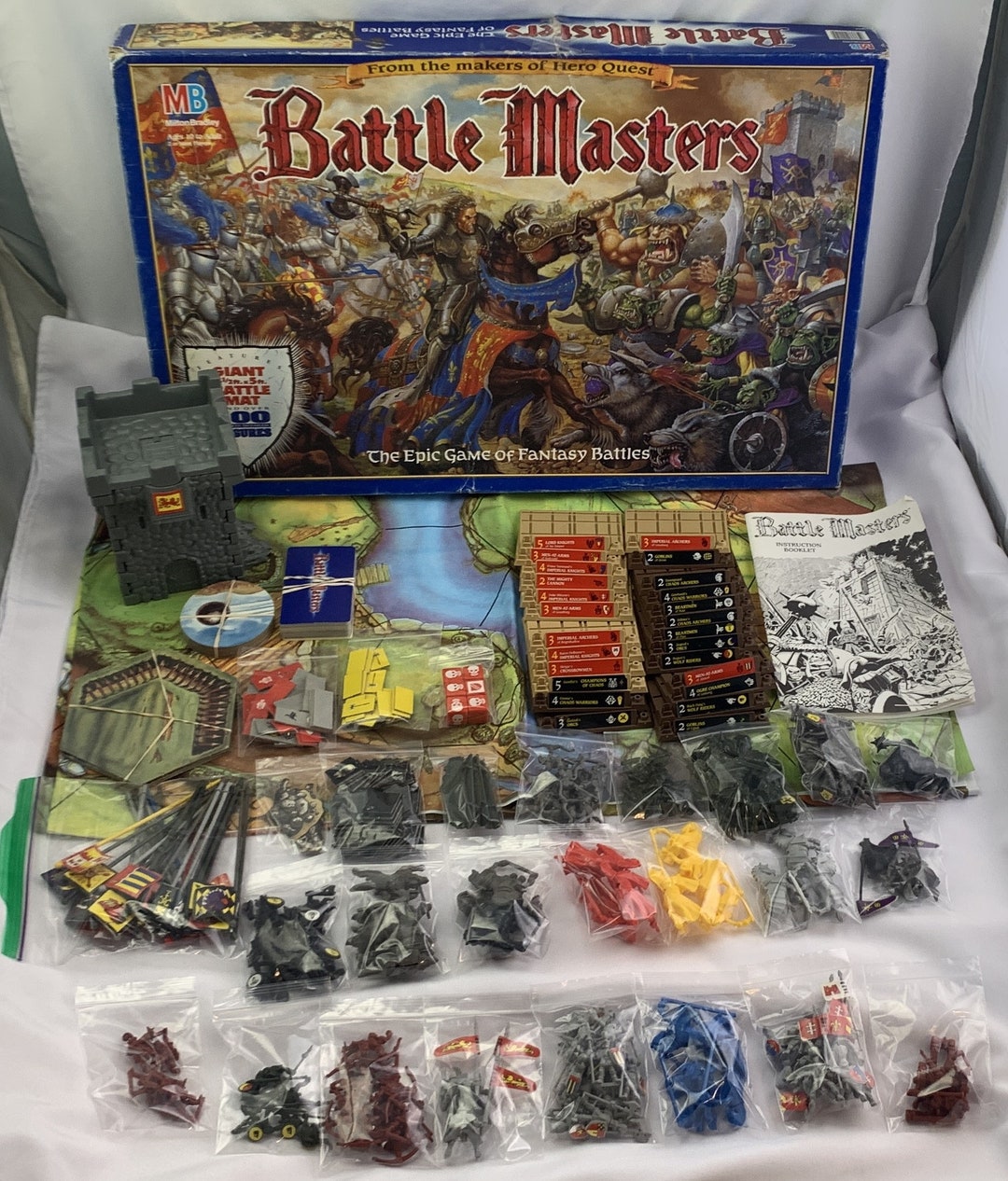 1992 Battle Masters Board Game Hero Quest Milton Bradley Complete Great Condition FREE SHIPPING ...