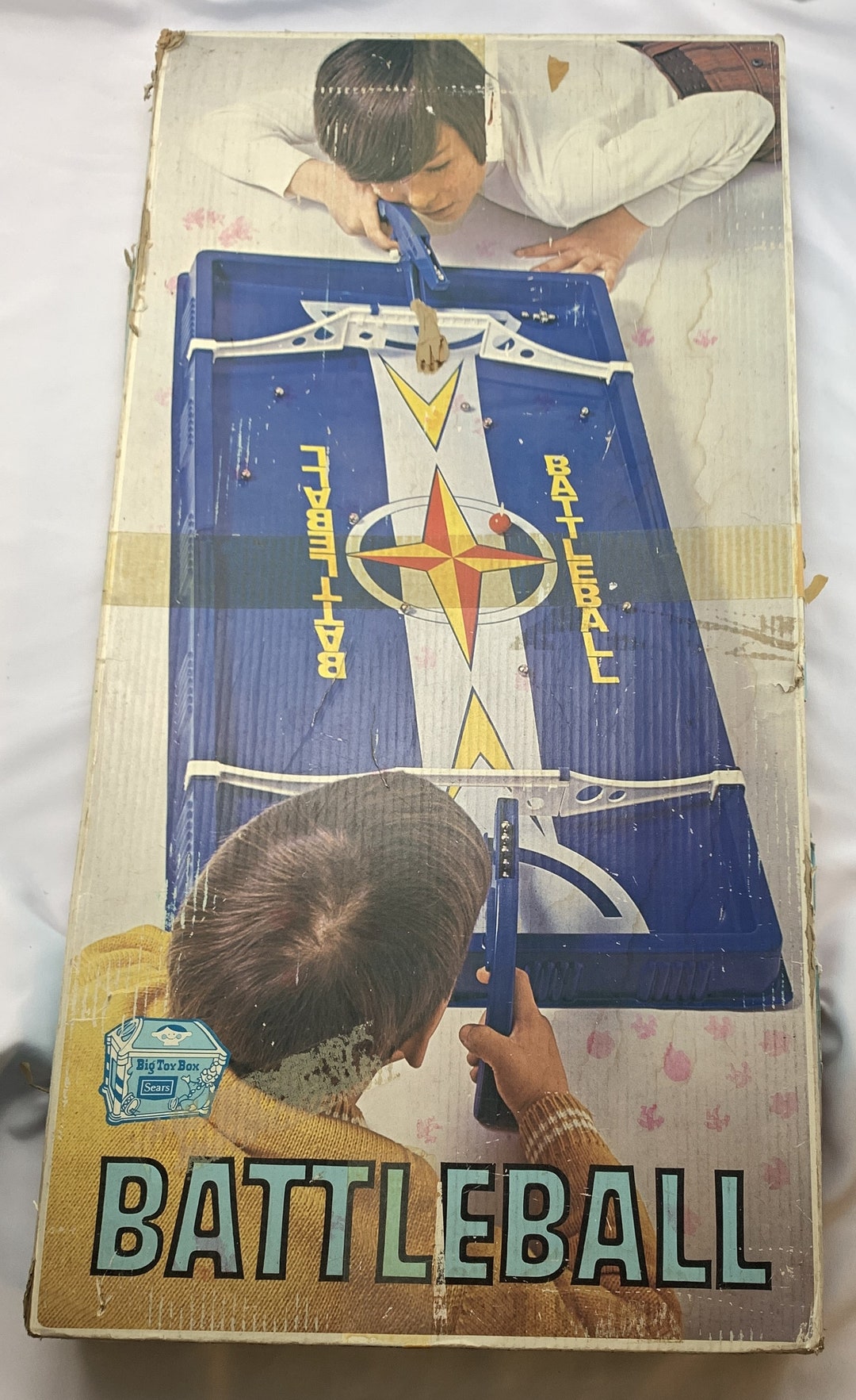 Vintage Sears Big Toy Box Battleball Crossfire Game Complete in Good ...