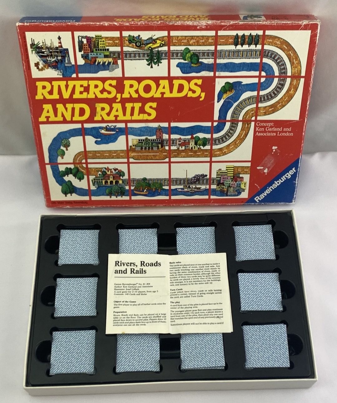 1984 Rivers, Roads and Rails Game by Ravensburger Complete in Good ...