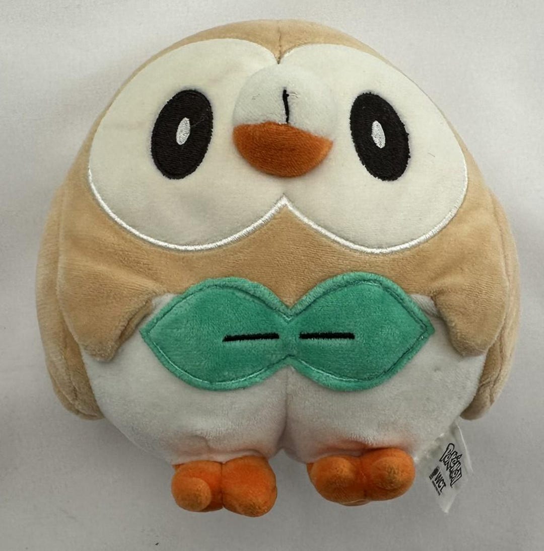 Pokemon Plush Rowlet 5" New FREE SHIPPING - Etsy