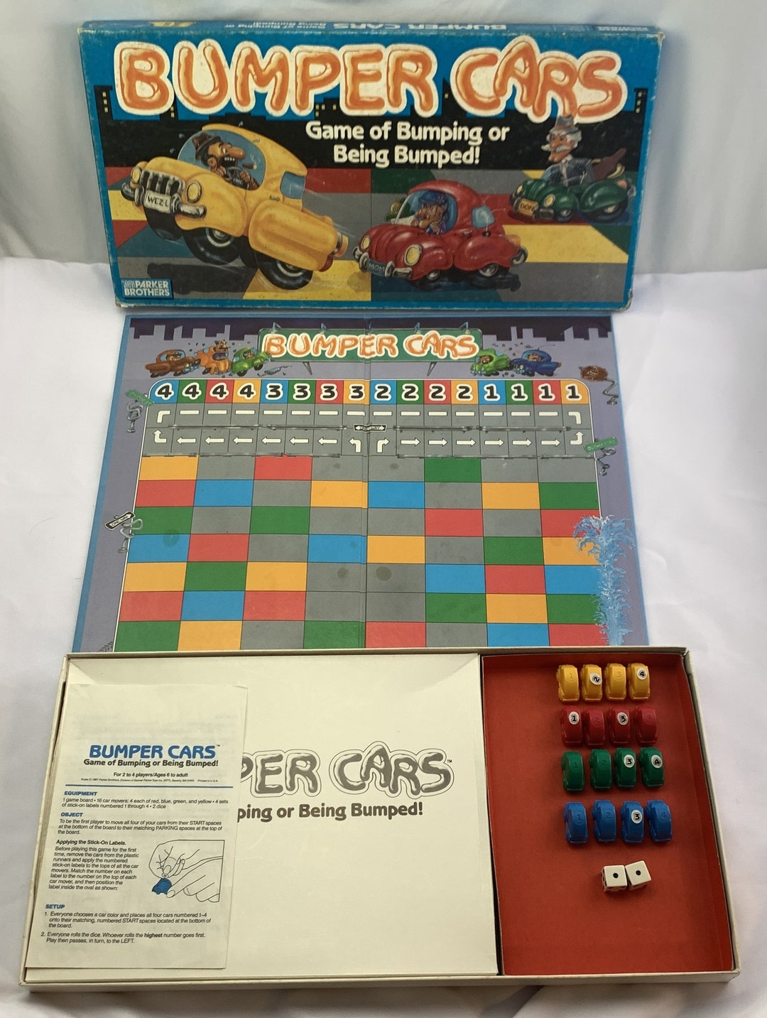 1987 Bumper Cars Game by Parker Brothers Complete in Very Good ...
