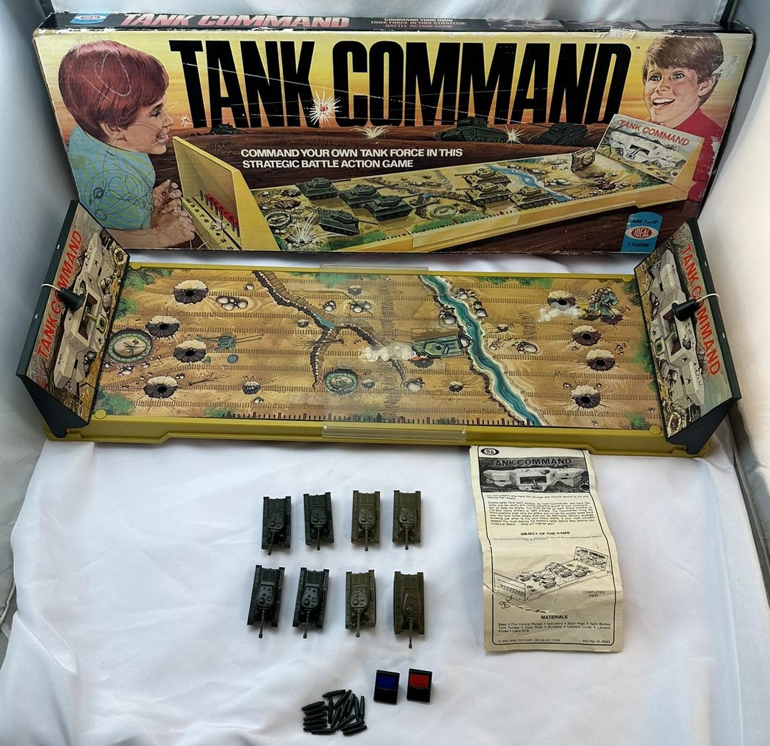 1975 Tank Command Game by Ideal Games Complete in Good Condition FREE ...