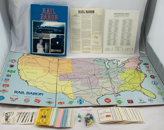 1977 Rail Baron Game by Avalon Hill Complete in Great Conditon FREE ...