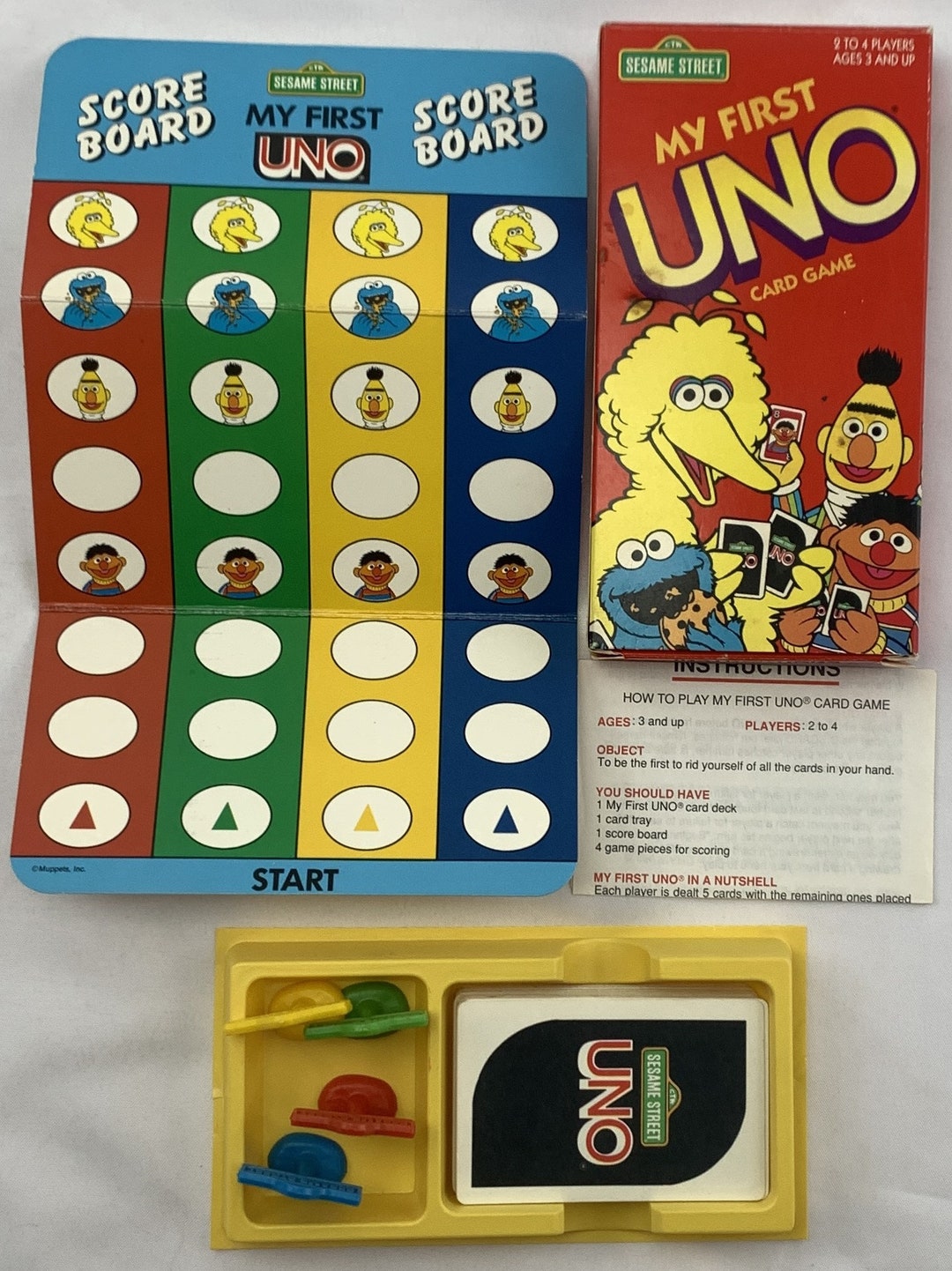1992 Sesame Street My First Uno Game by Mattel Complete Great Condition ...