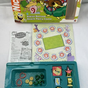2004 Spongebob Squarepants Bikini Bottom Beach Party Game by Mattel ...