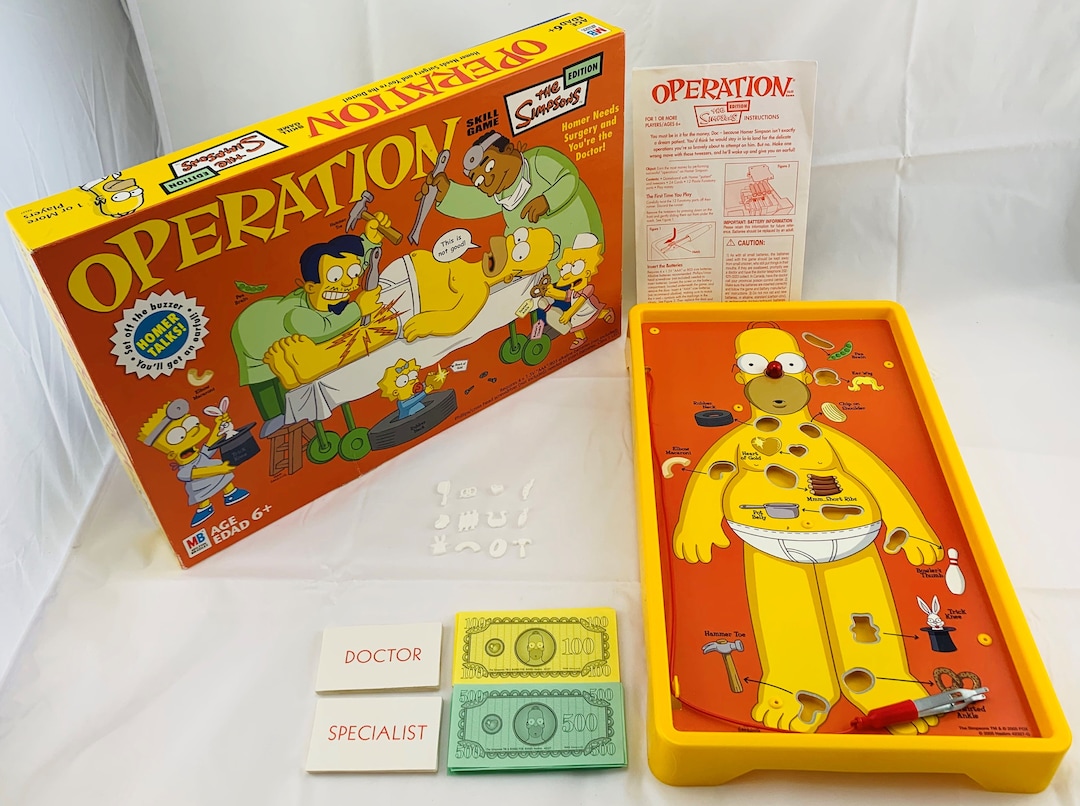 Simpsons Operation Game by Milton Bradley Complete in Great Condition ...