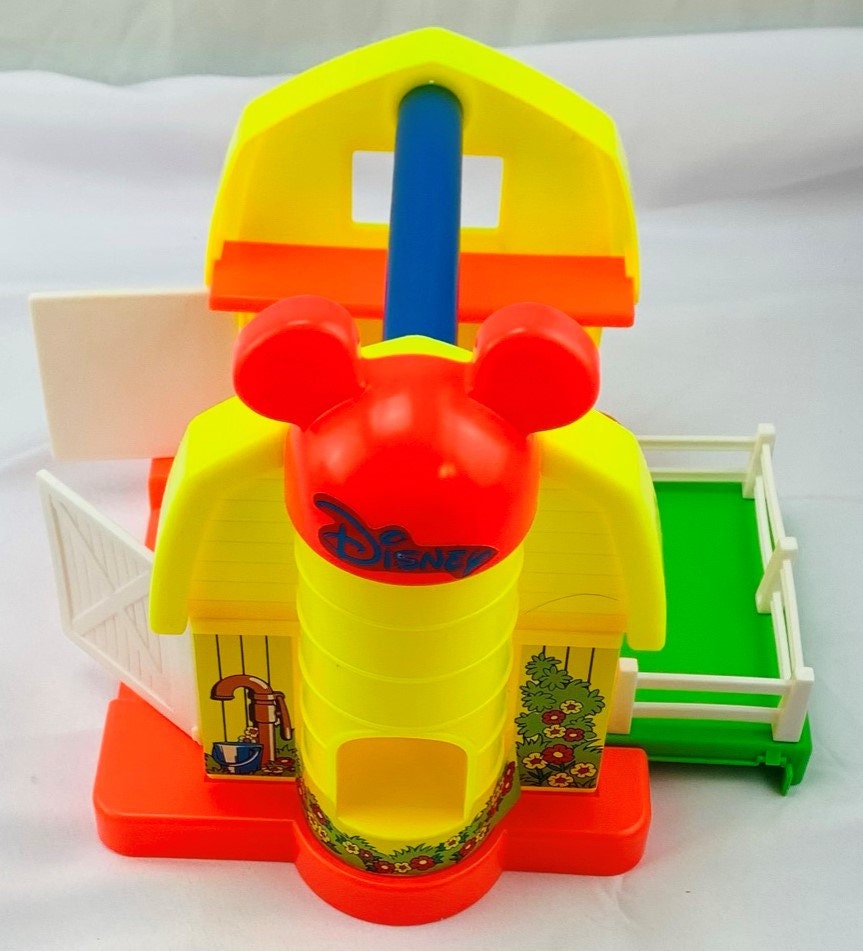 Pretend Play Vintage Mickey Mouse Carry Around Farm by Mattel Complete ...