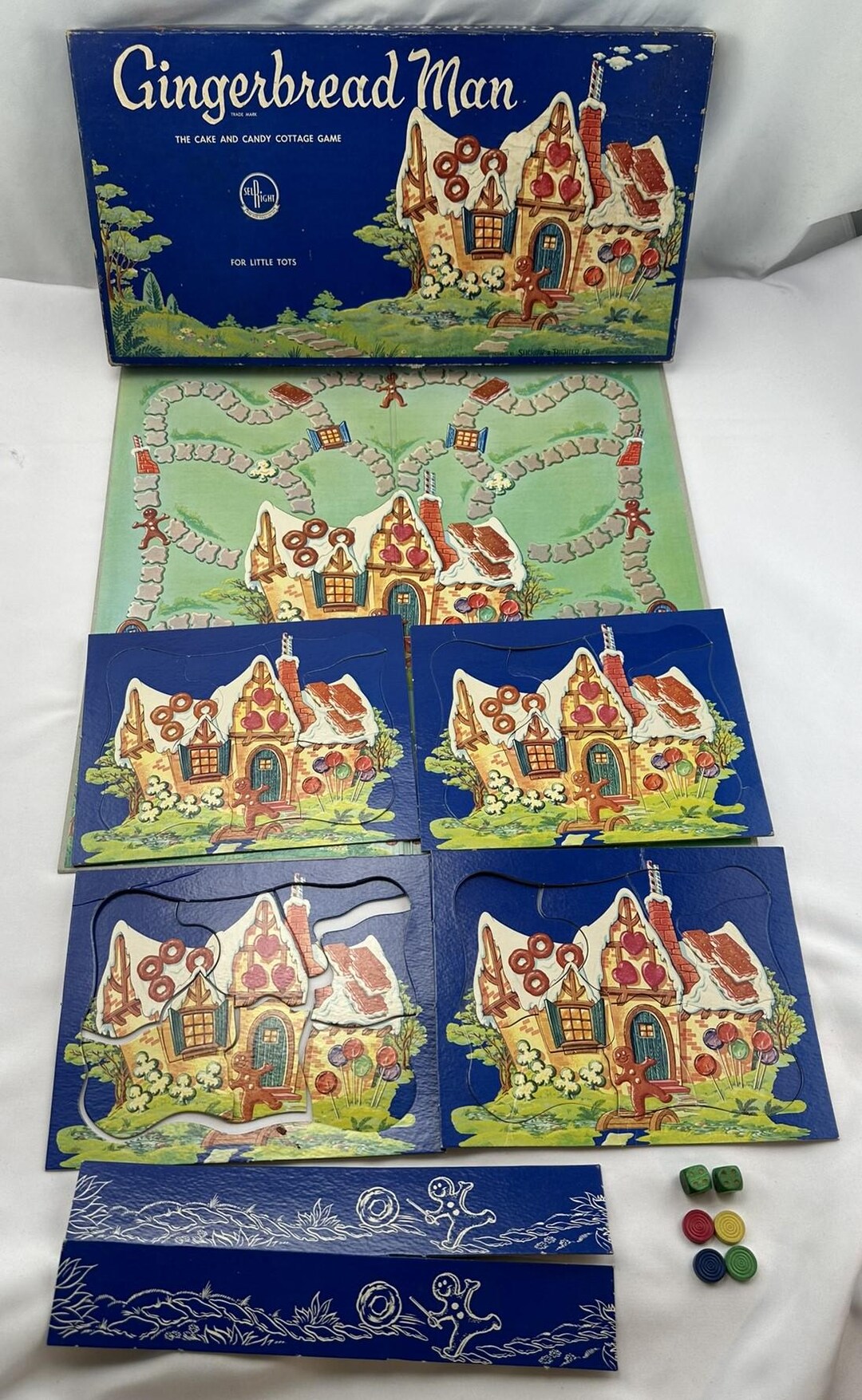1961 Gingerbread Man Game by Selchow & Righter Complete Very Good ...