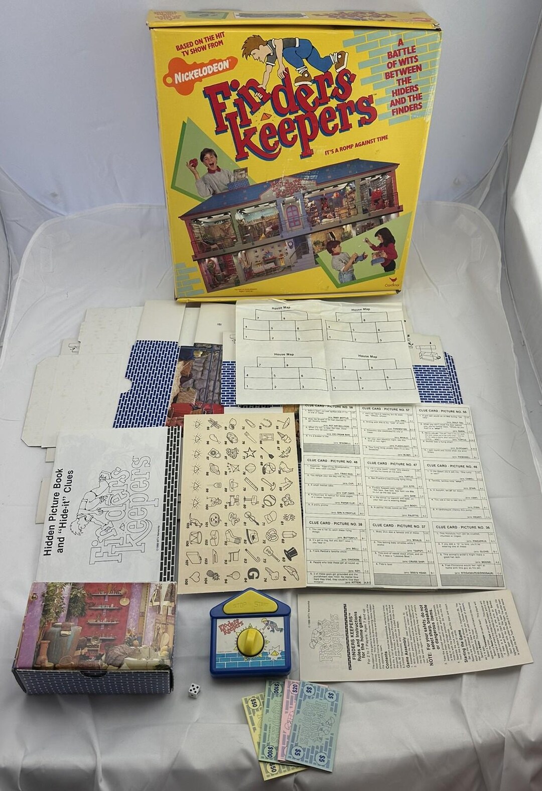 1988 Nickelodeon Finders Keepers Game by Cardinal Never Played FREE ...