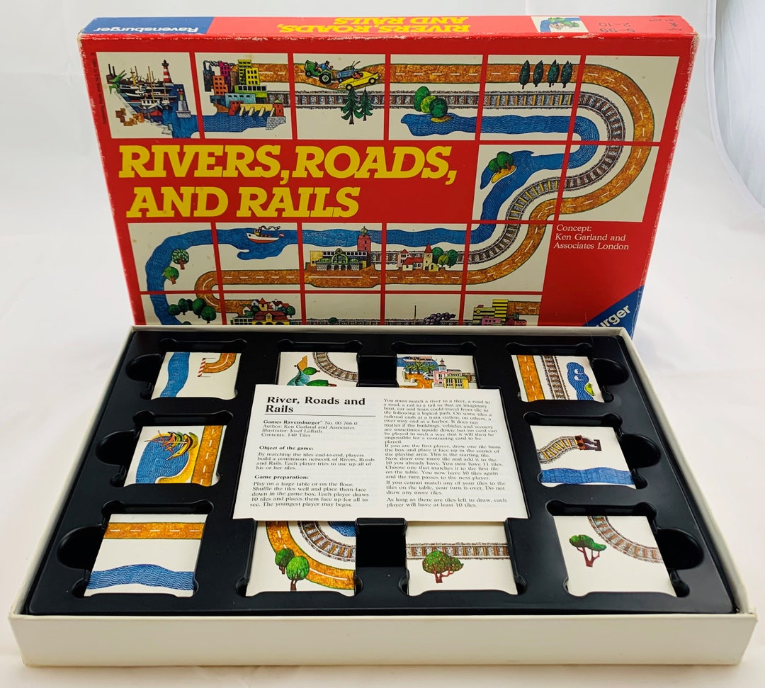 1984 Rivers, Roads & Rails Game by Ravensburger Complete in Great ...