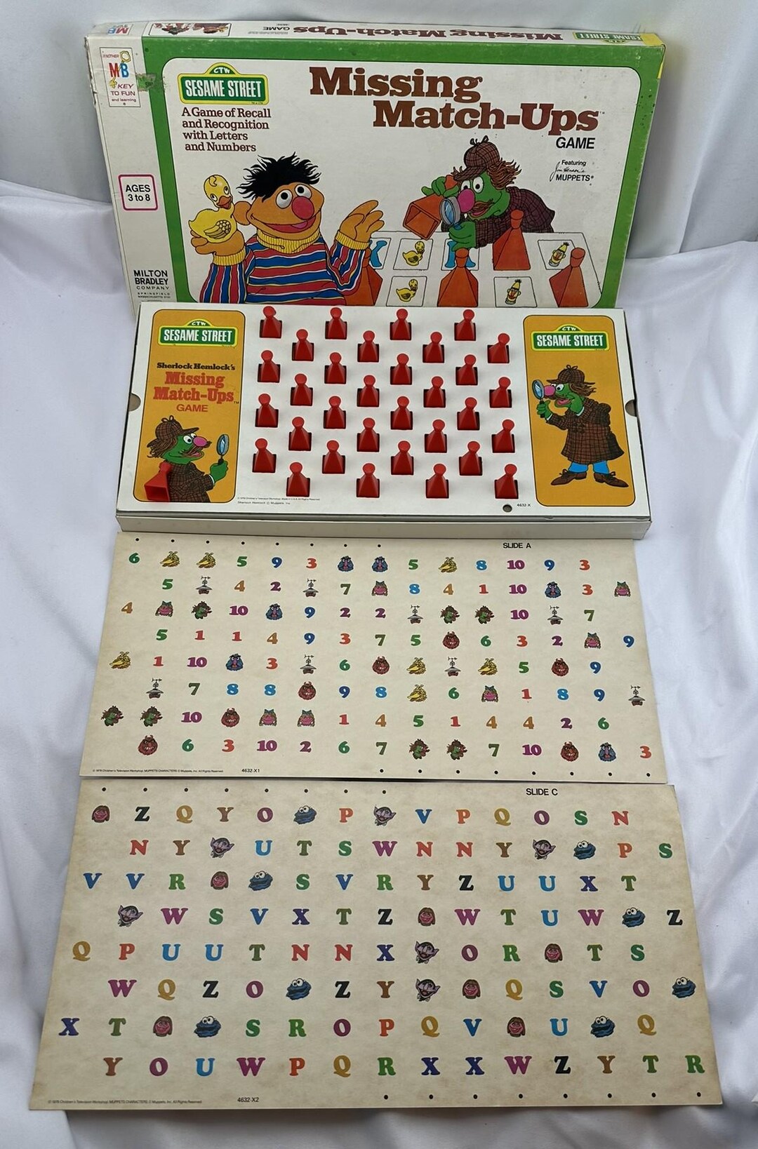 1976 Sesame Street Missing Match Ups Husker Du Game Milton Bradley ...