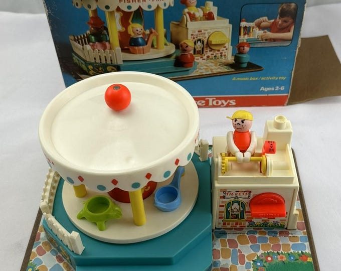 1971 Fisher Price Little People Play Family Merry Go Round #111 ...