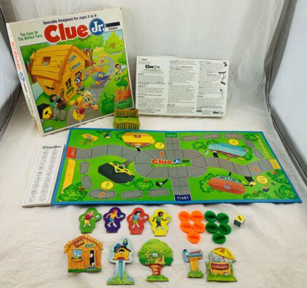1995 Clue Jr Case of the Hidden Toys by Parker Brothers Complete Great ...